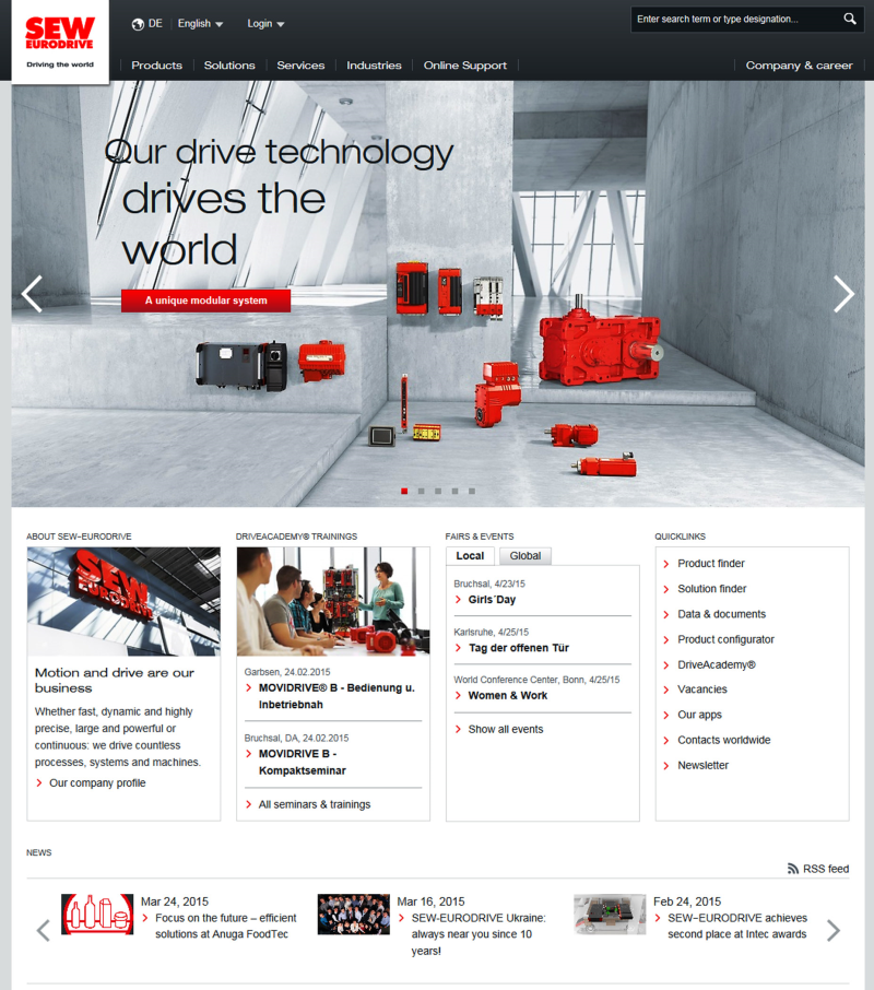SEW-EURODRIVE launches revamped website - Automation Magazine